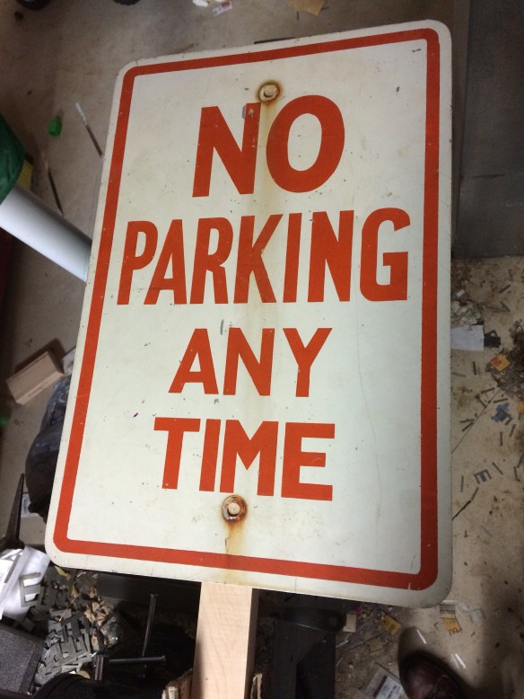 “No Parking” 6-Foot Signpost Resonator Guitar | Junk Shop Audio